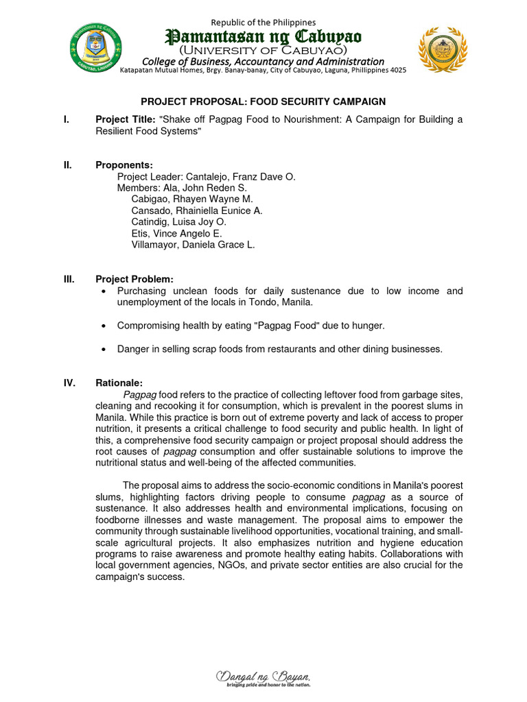 GRP 2 Food Security Campaign | PDF | Food Security | Poverty