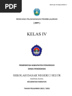 Program Kokurikuler Lintas Mapel Sd Kelas 4 | PDF