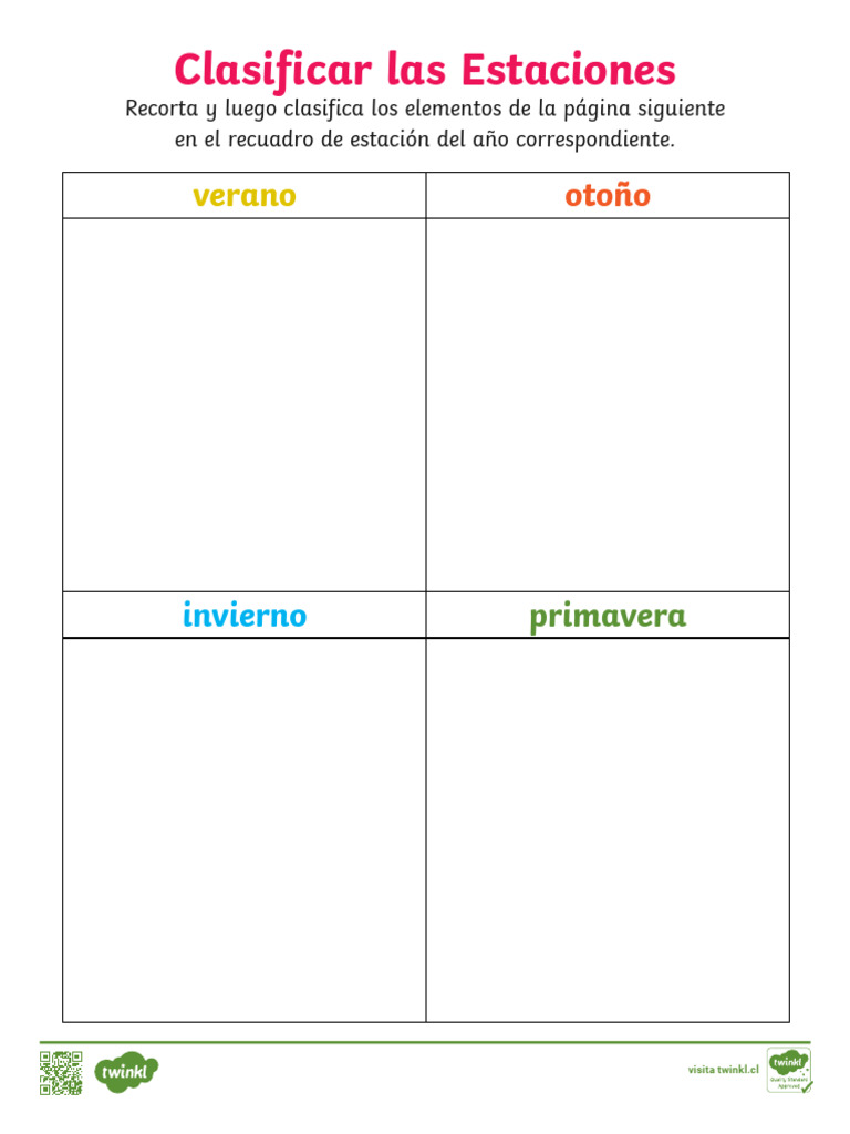 Clasificación de las Estaciones del Año | PDF