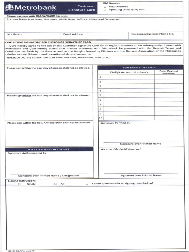 Metrobank CSC | PDF