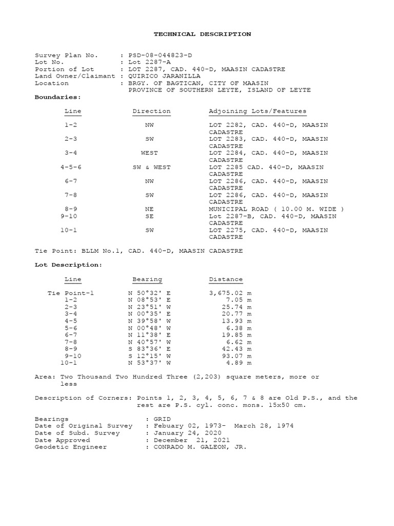 Revised 2 2287 - TD | PDF | Surveying | Graphic Design