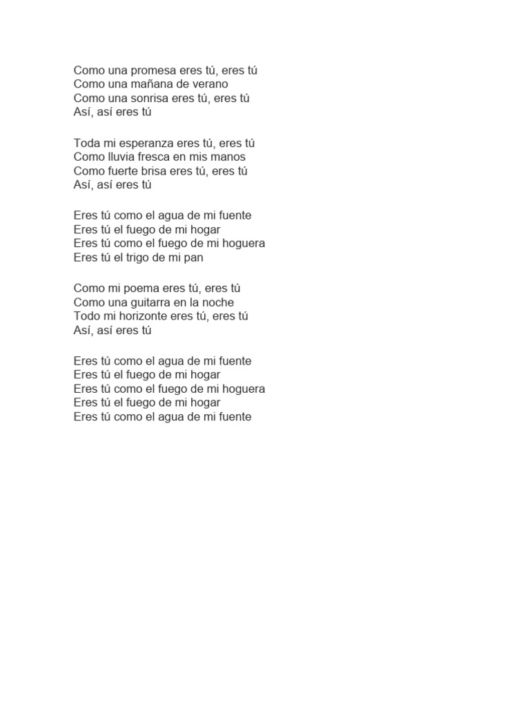 Eres Tu Letra | PDF
