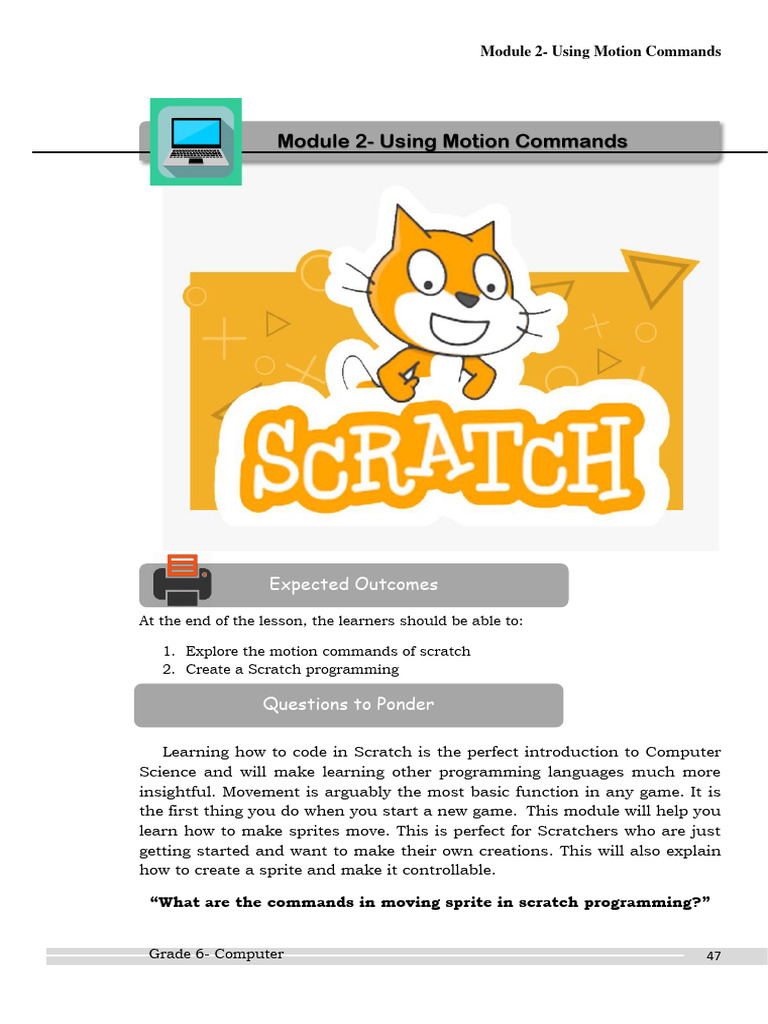 Comp6-Module2 - 2ndquarter | PDF | Scratch (Programming Language) | Software