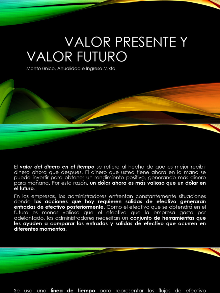 Valor Presente y Valor Futuro | PDF | Interés | Business