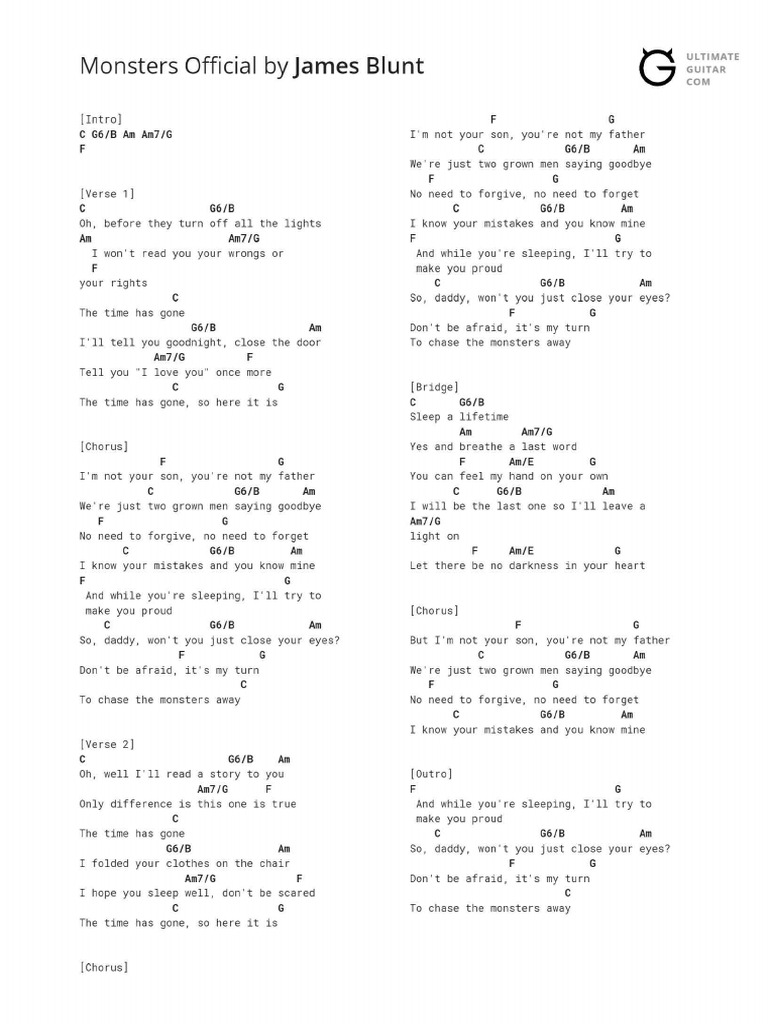 James Blunt - Monsters | PDF