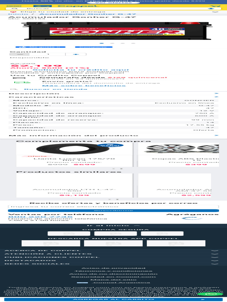 Acumulador Gonher G-47 Coppel | PDF