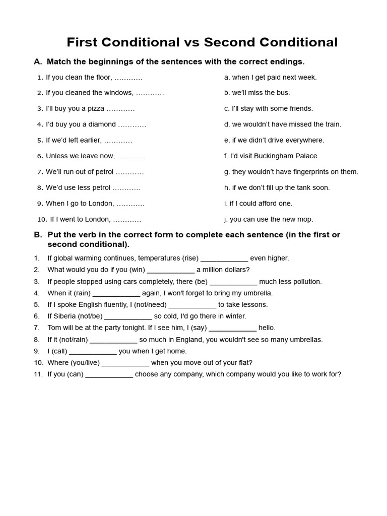 English Conditionals Guide | PDF | Home & Garden | Mystery, Thriller & Crime Fiction