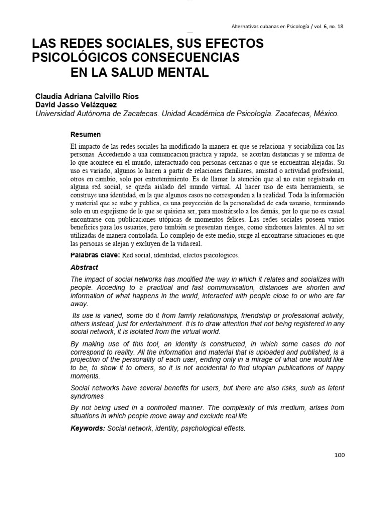 10 Las Redes Sociales y Sus Efectos | PDF | Servicio de redes sociales ...