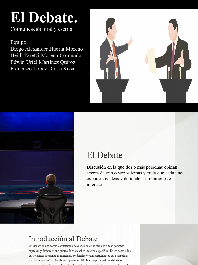 Presentación El Debate | PDF | Argumento | Pensamiento crítico