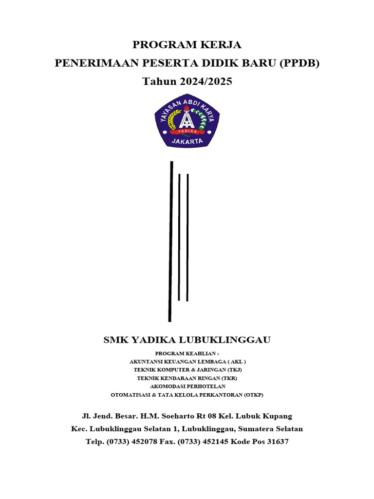 Program Kerja PPDB 2024-2025 | PDF