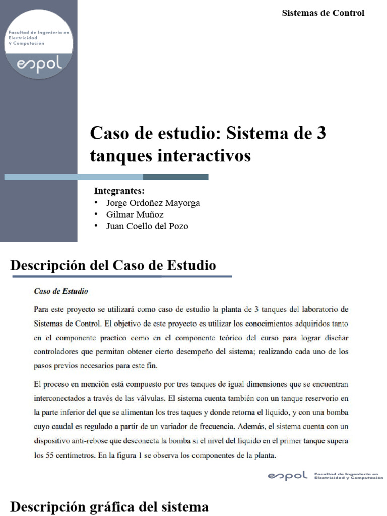PROYECTO CONTROL Uwu | PDF | Sistema no lineal | Matemáticas Aplicadas