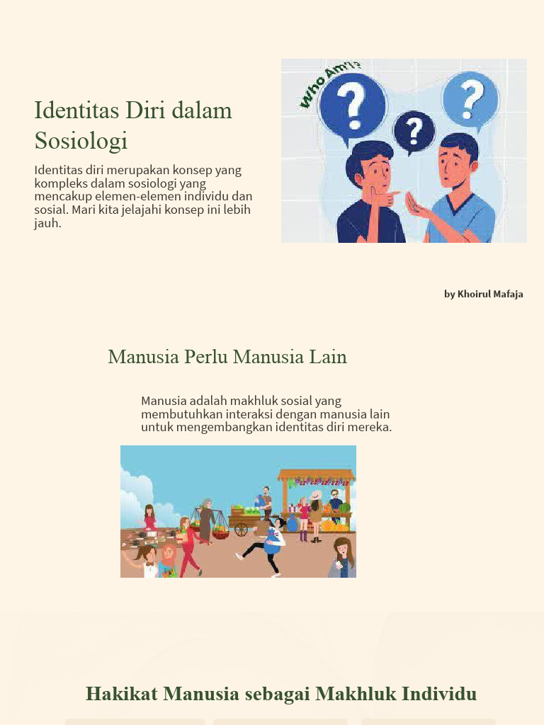 Bab 3 A) Identitas Diri Dalam Sosiologi | PDF
