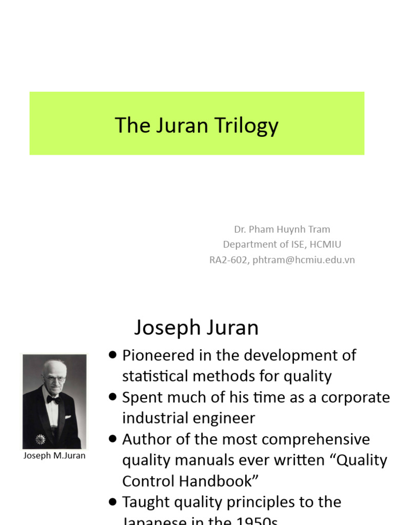 Understanding the Juran Trilogy | PDF | Quality Management | Market ...