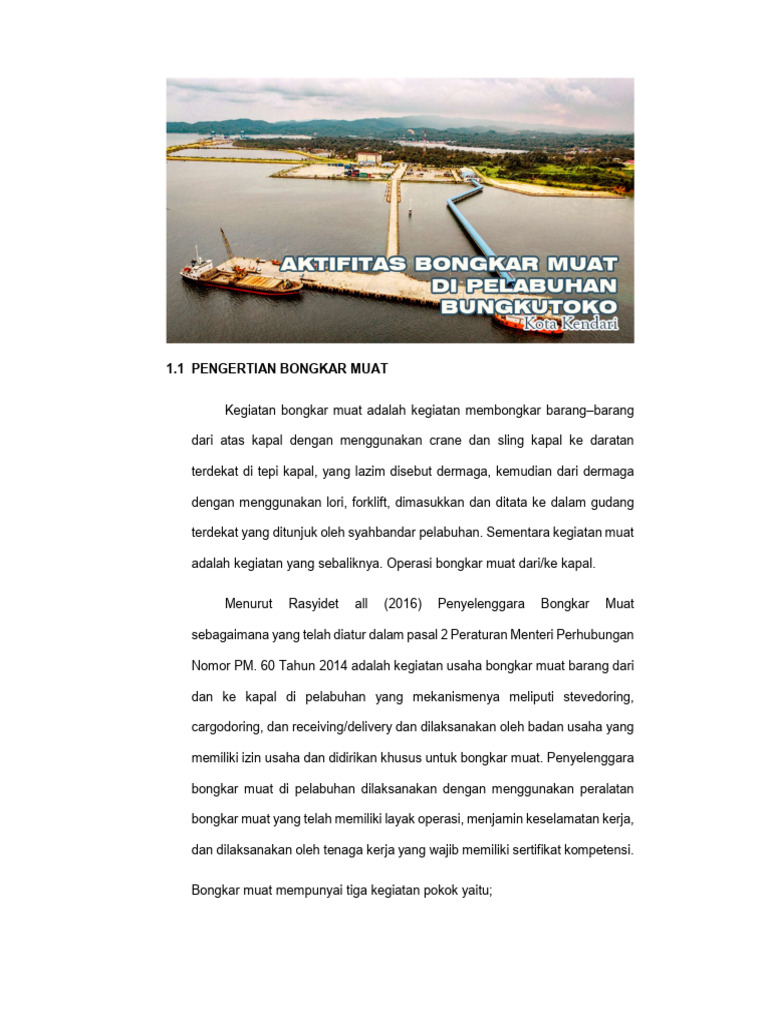 Proses Bongkar Muat di Pelabuhan Bungkutoko | PDF