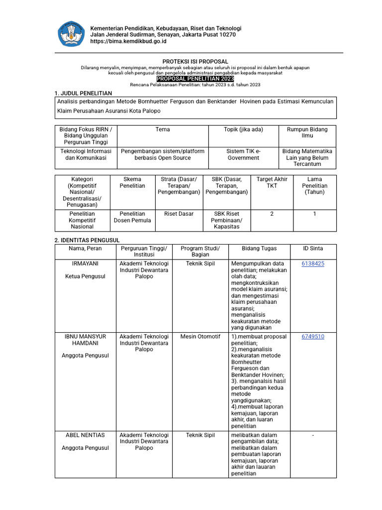 Analisis Perbandingan Metode Bornhuetter Ferguson Dan Benktander ...