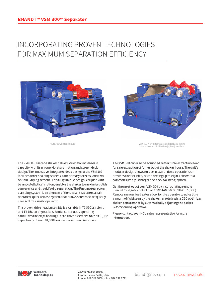 Brandt VSM 300 | PDF | Manufactured Goods | Equipment