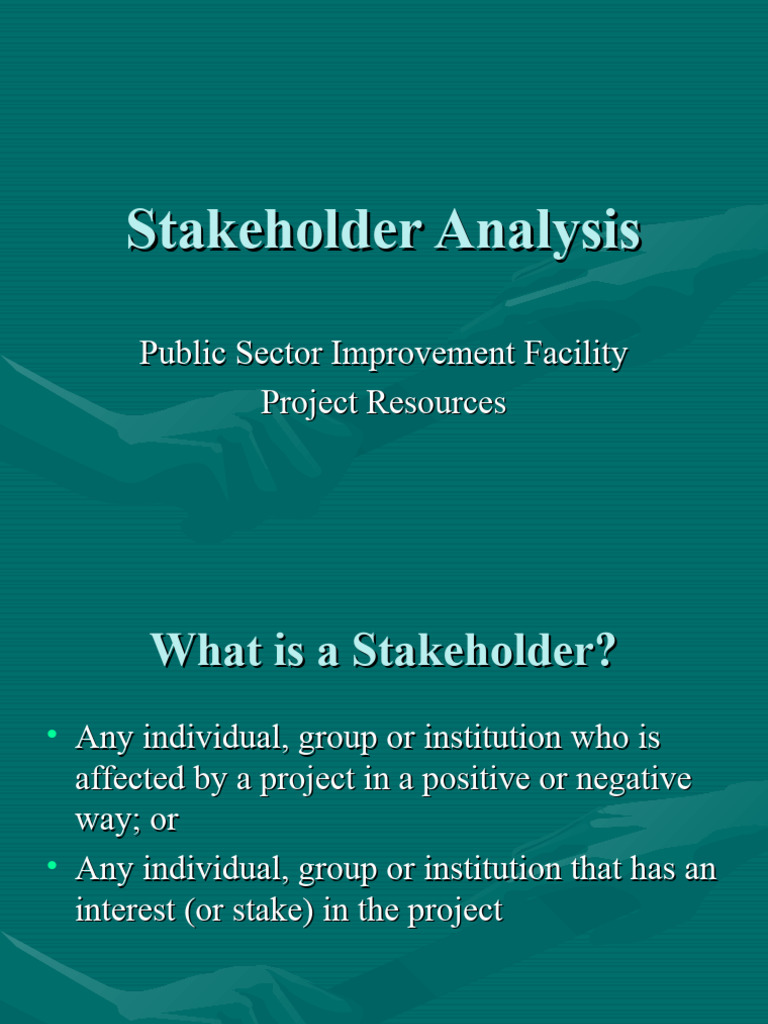 Stakeholder Analysis | PDF | Stakeholder (Corporate) | Evaluation