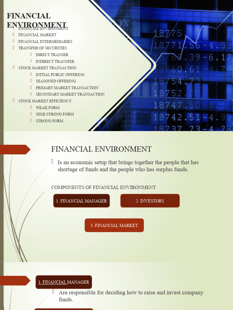 Financial Environment | PDF | Financial Markets | Initial Public Offering