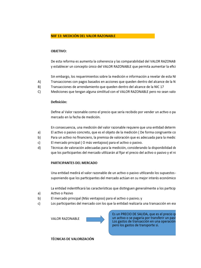 Unidad Iv - Niif 13 | PDF | normas internacionales de INFORMACION ...