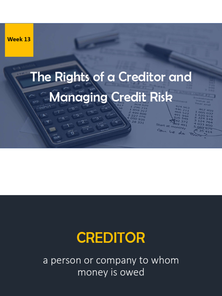 Credit and Collection Week 13 | PDF | Finance & Money Management | Credit