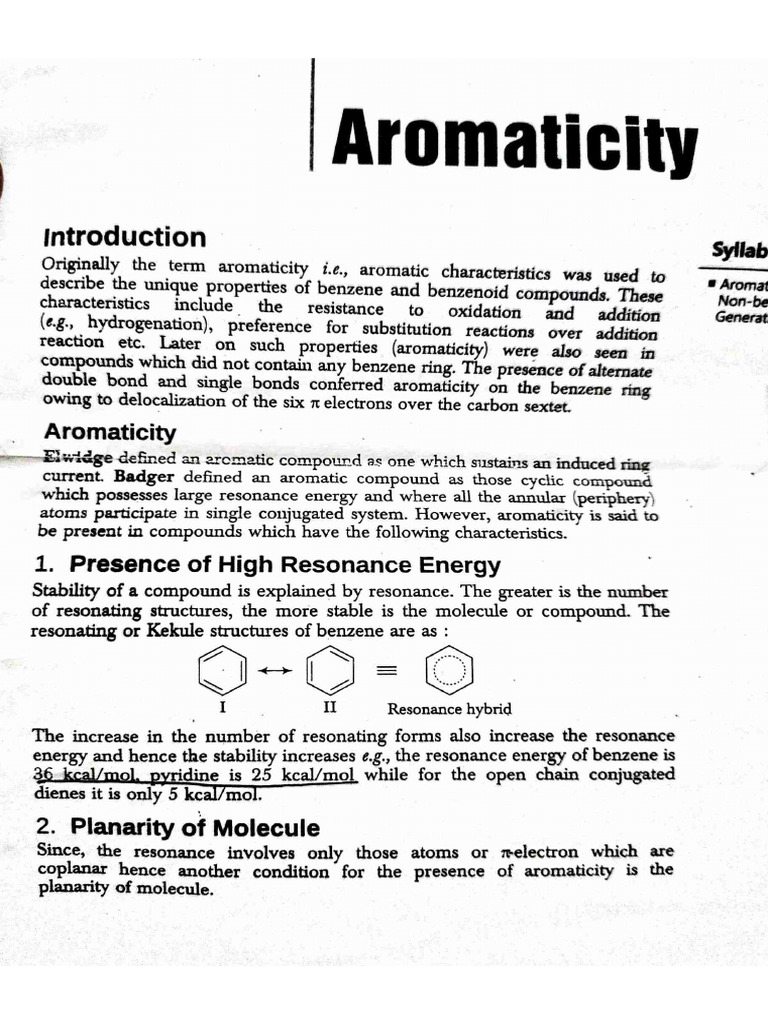 Aromaticity | PDF