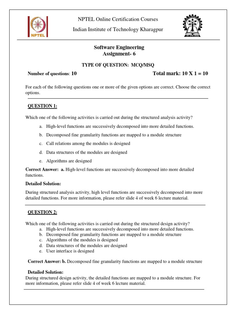 Software Engineering - 2023 - Assignment 6 Updated | PDF | Computing | Cybernetics