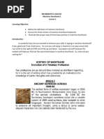 Module 1, Machine Shorthand | PDF | Shorthand | Computer Keyboard