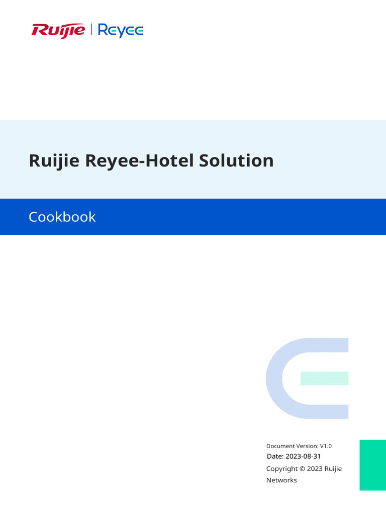 Ruijie Reyee-Hotel Solution Cookbook (V1.0) | PDF | Computer Network | Multicast