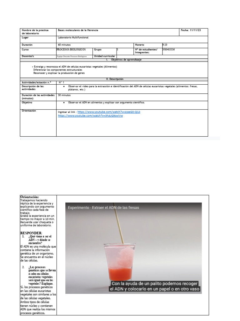Práctica #13 - PROBIO VIRTUAL | PDF | Dominancia (Genética) | Genoma
