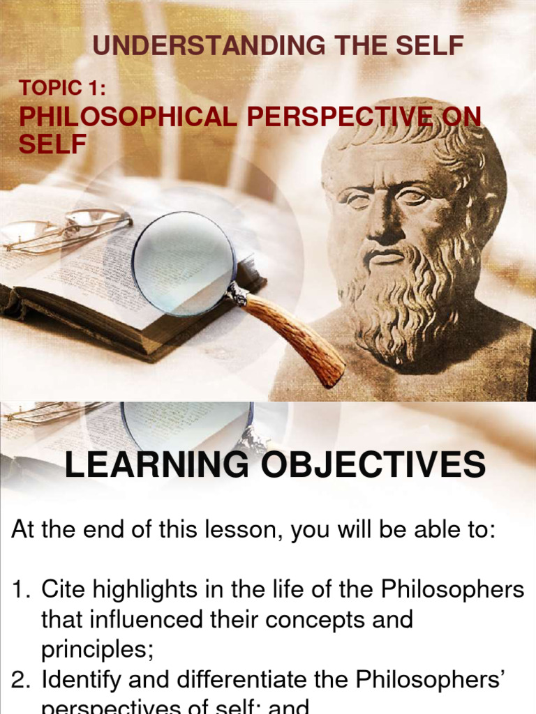 Chapter 1 Philosophical Perspective On Self | PDF | Philosophy Of Self ...