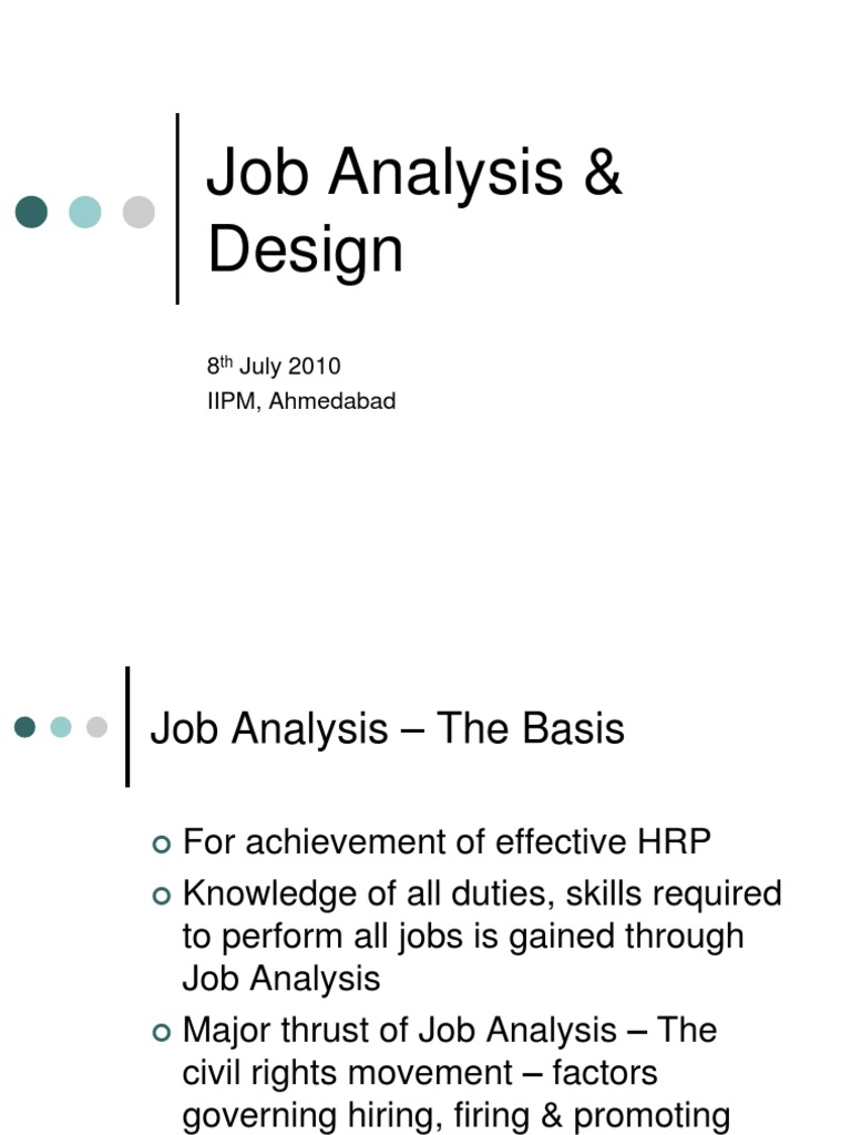 Job Analysis & Design | PDF | Intelligence Analysis | Employment
