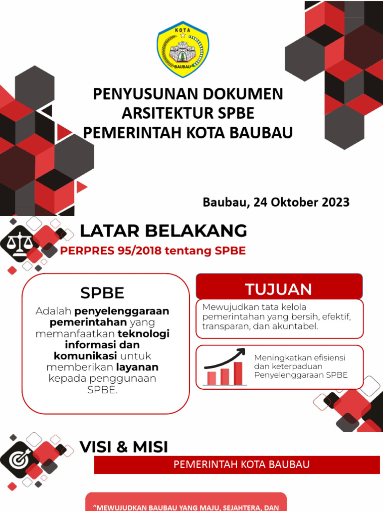 Presentasi Arsitektur SPBE Kota Baubau | PDF