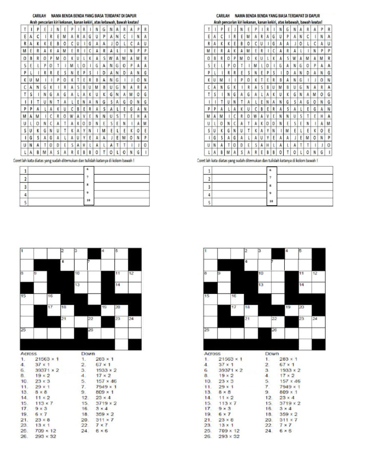 Teka-Teki Kelas 3-6 A4 Bolak Balik | PDF Teka-Teki Kelas 3-6 A4 Bolak Balik | PDF