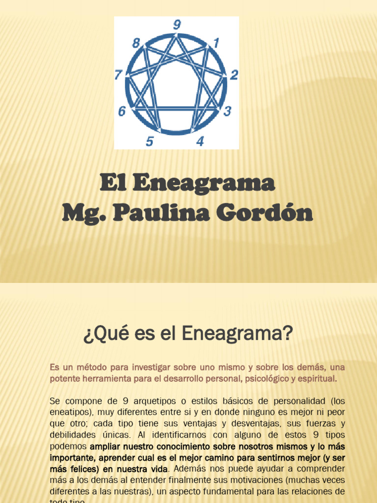 Tema 3 El Eneagrama | PDF | Eneagrama de la personalidad | Sicología