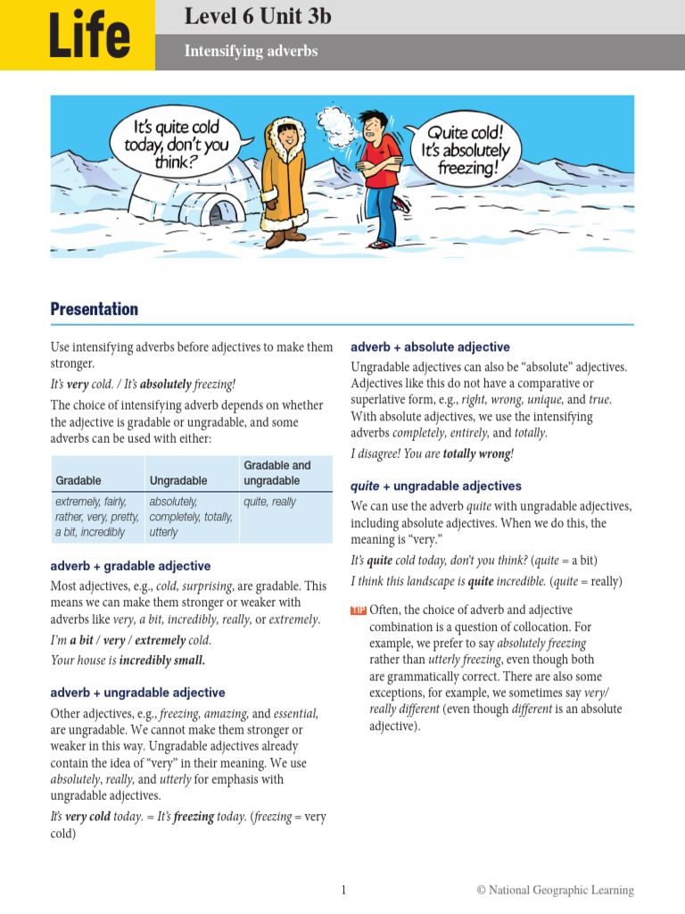 Worksheet 2 - Intensifying Adverbs | PDF | Adjective | Adverb