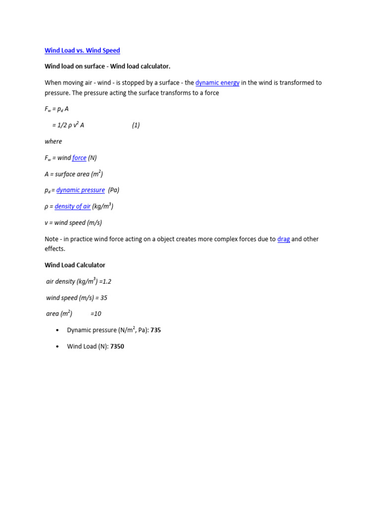 Wind Load | PDF | Pressure | Wound