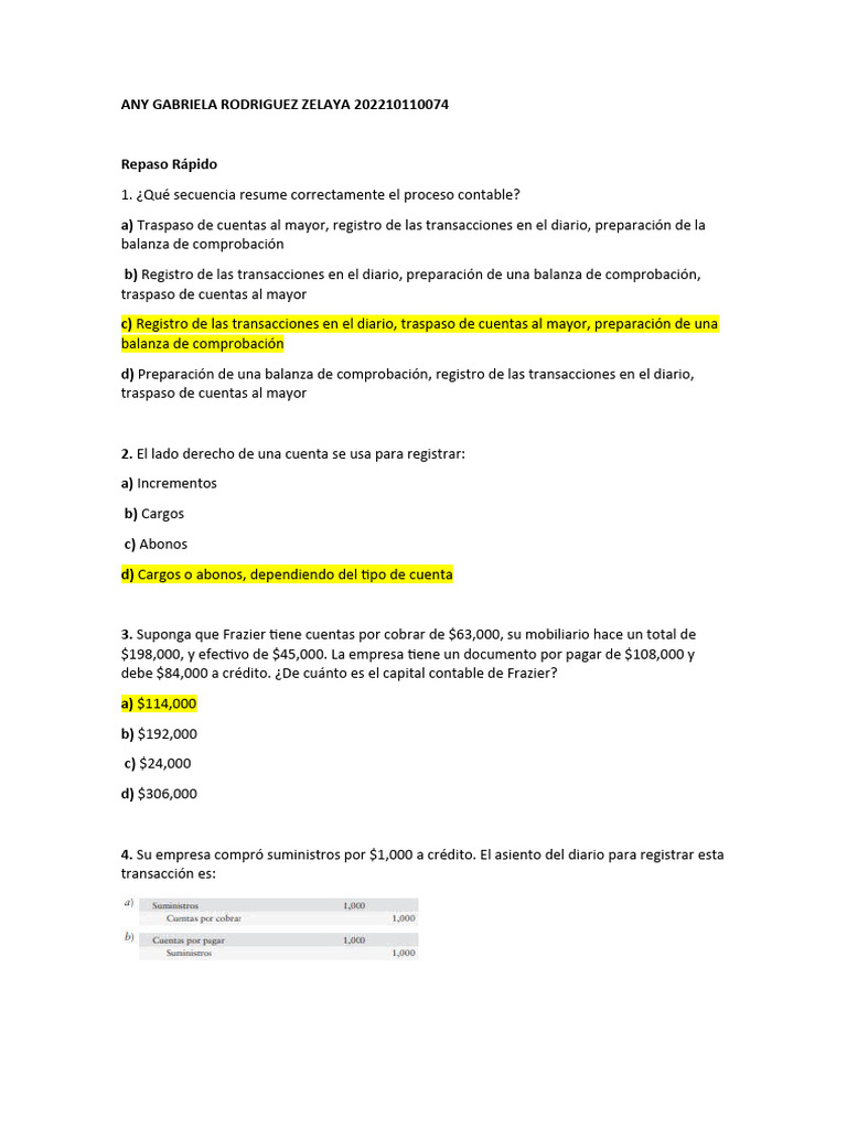 Repaso y Ejercicios | PDF | Contabilidad | Servicios financieros