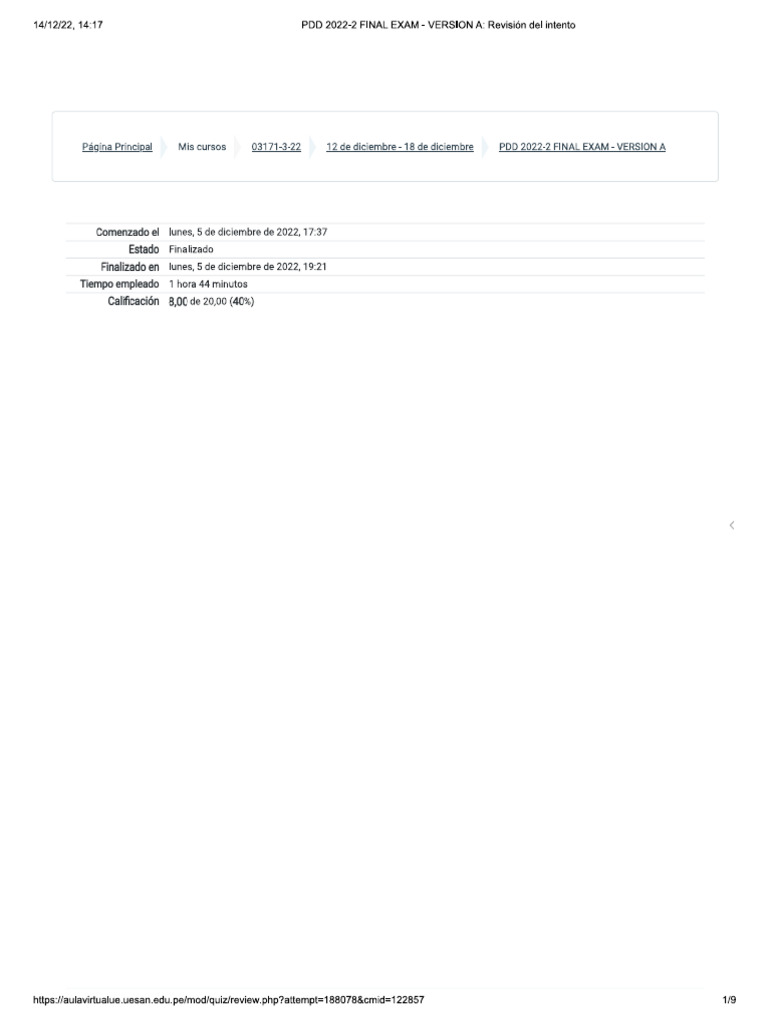 Examen Final DDP 2022 | PDF