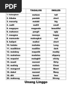 100 English Words with Tagalog Sentences | PDF