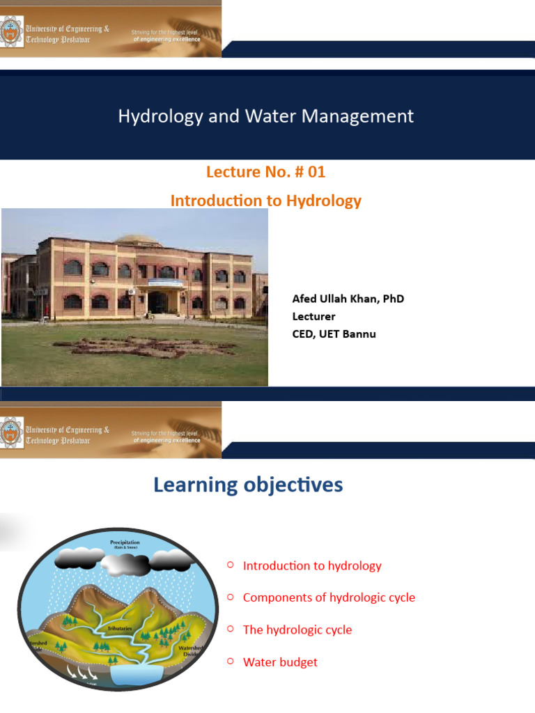 HydrologyLecture 1 | PDF | Discharge (Hydrology) | Hydrology