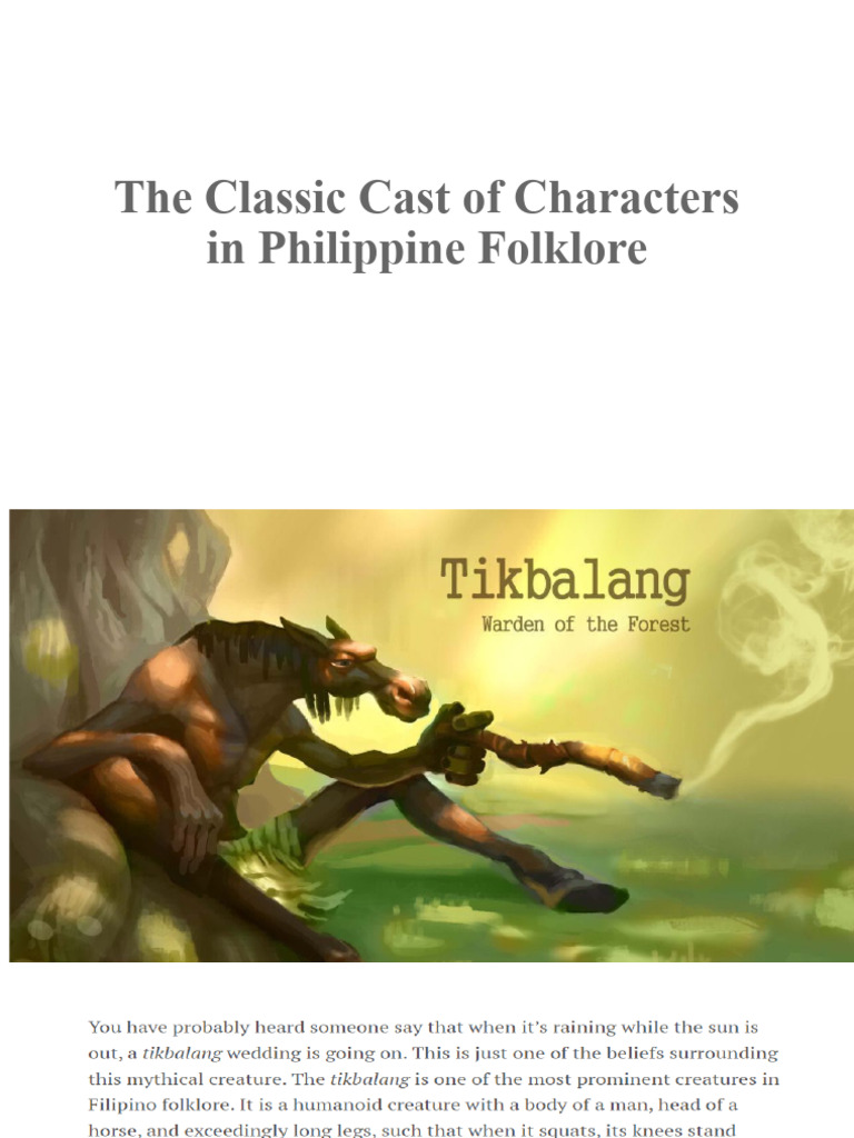 LESSON 5 - The Classic Cast of Characters in Philippine Folklore | PDF ...