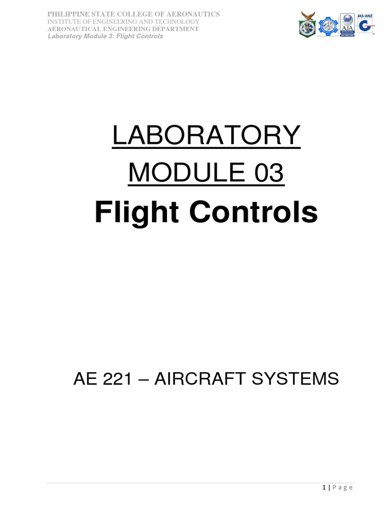 Laboratory Module 3 - Flight Controls | PDF | Aerospace Engineering | Engineering