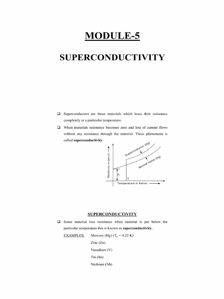 Module 5 Superconductivity | PDF