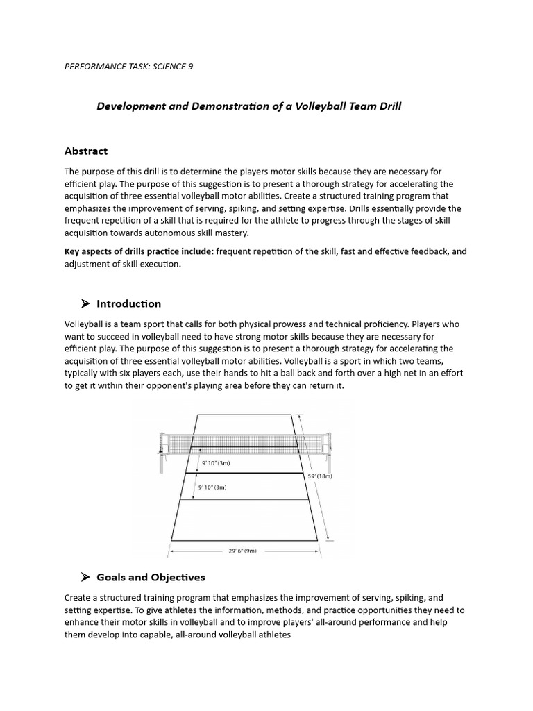 Science Volleyball Proposal | PDF | Volleyball | Cognitive Science
