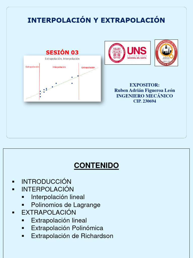 Interpolación y Extrapolación Estadística | PDF | Análisis matemático | Análisis numérico