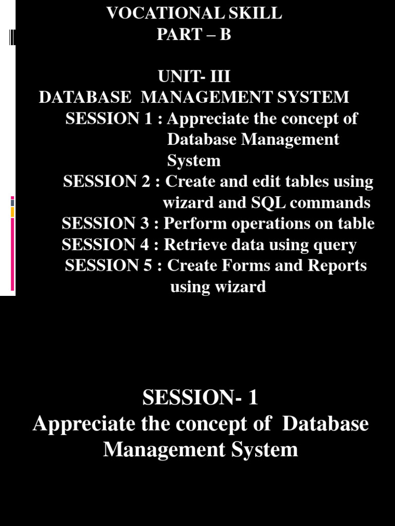 It - X - Part-B Unit-III Database | PDF | Relational Database | Databases