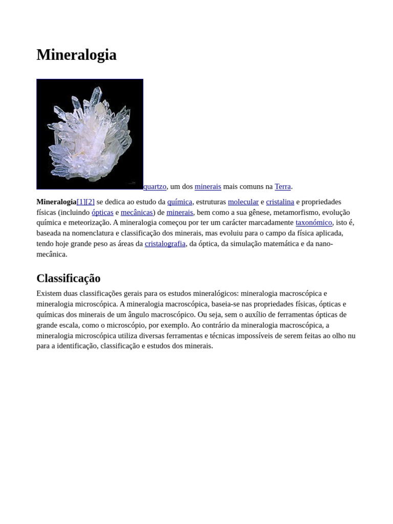 Mineralogia | PDF | Mineralogia | Geologia