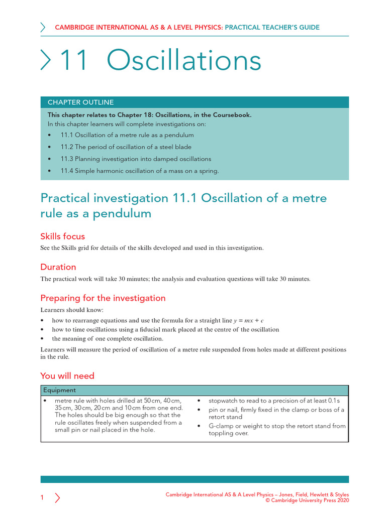 PTG Chapter 11 Asal Physics | PDF | Pendulum | Oscillation