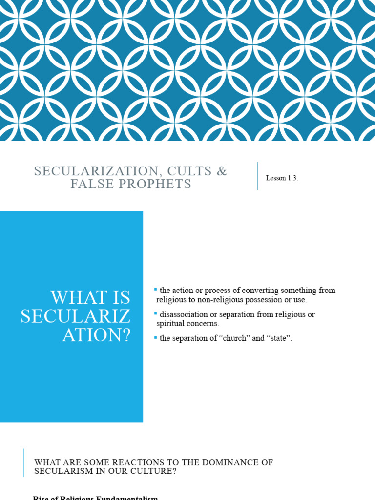 Understanding Secularization and Cults | PDF