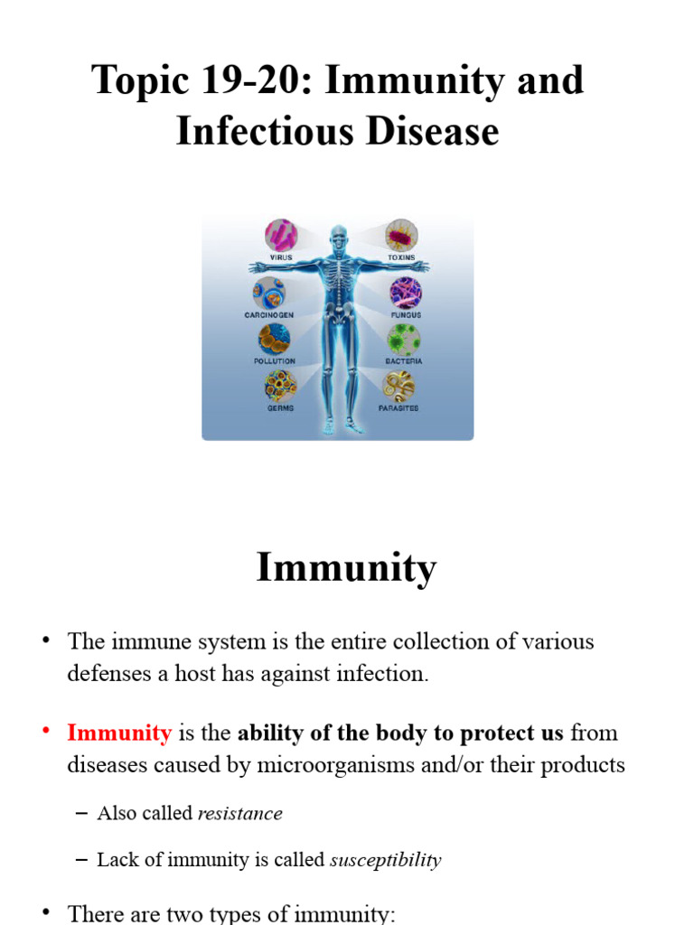 Topic 19-20 - Immunity and Infectious Disesase - Updated | PDF | Immune ...